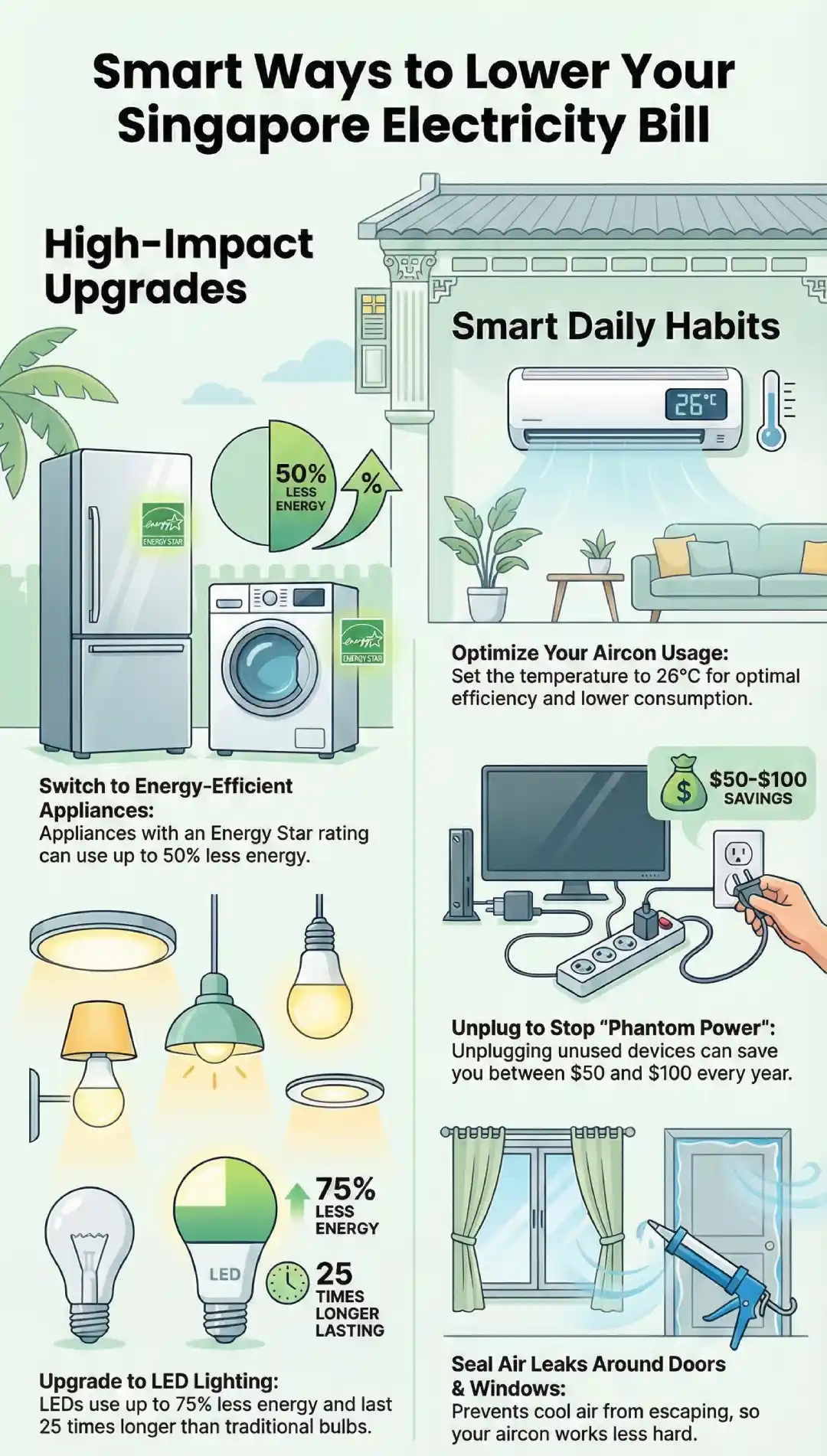 Energy Saving Electrical Tips for Singapore Homeowners